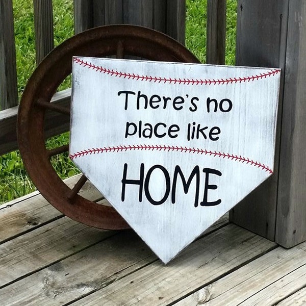 Theres No Place Like Home Baseball Sign - Etsy