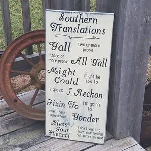 Southern Translation Sign - Southern Wall Sign - Southern Wall Decor ...