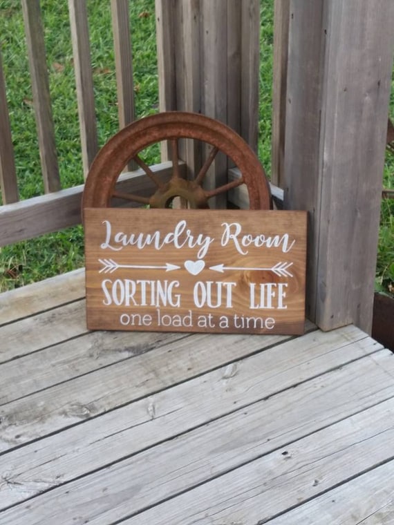 Laundry Room Sign Sorting Out Life One Load At A Time | Etsy