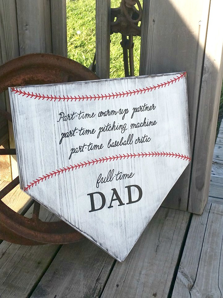 Baseball Sign - Homeplate Sign - Baseball Dad Gift - Home Plate Wall ...
