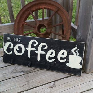 Coffee Sign Coffee Bar Decor Coffee Mug Holder | Etsy