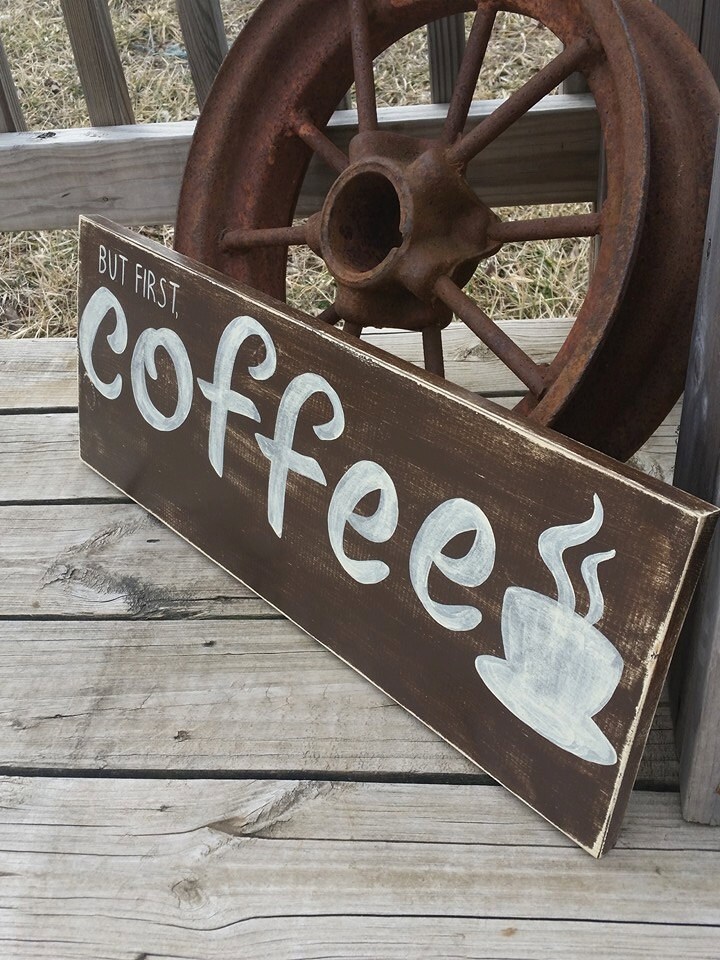 Coffee Sign Coffee Bar Decor Coffee Mug Holder | Etsy