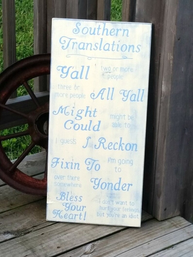 Southern Translation Sign Southern Wall Sign Southern Wall | Etsy