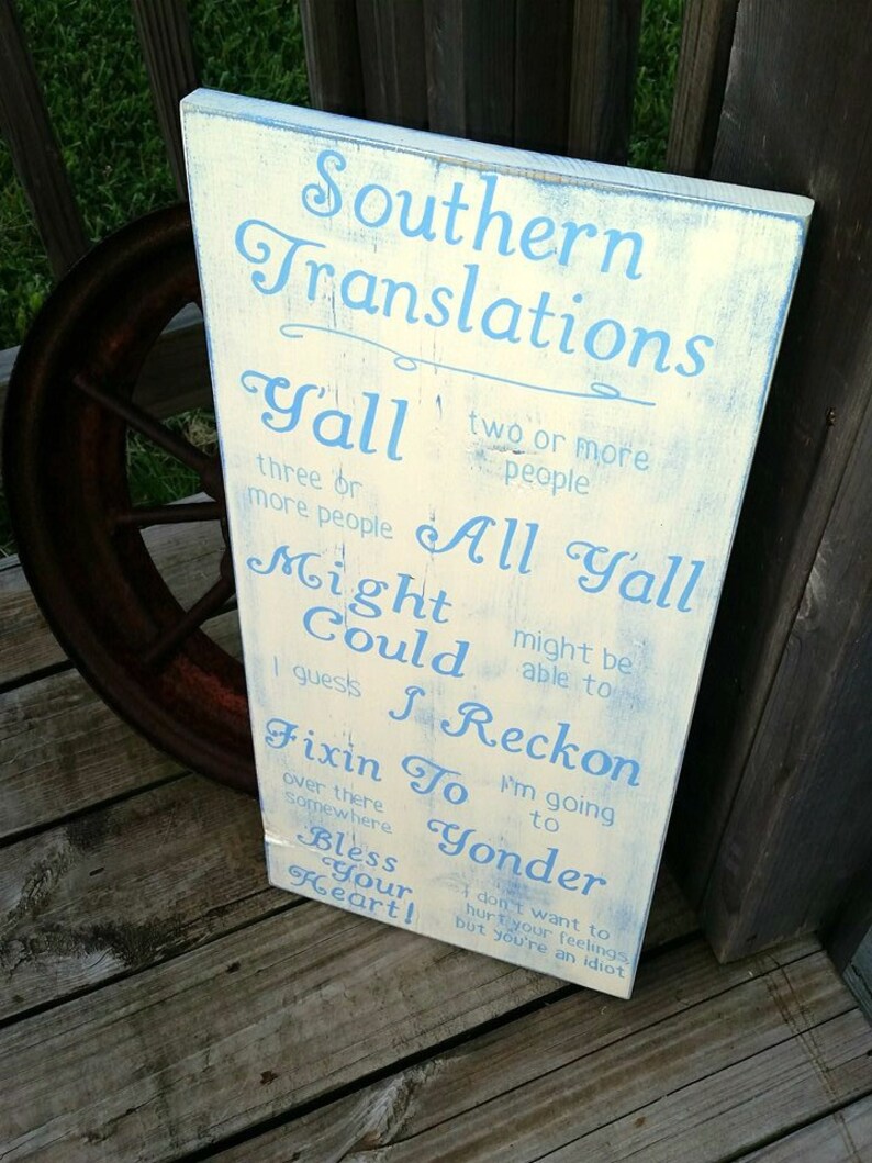 Southern Translation Sign Southern Wall Sign Southern Wall | Etsy