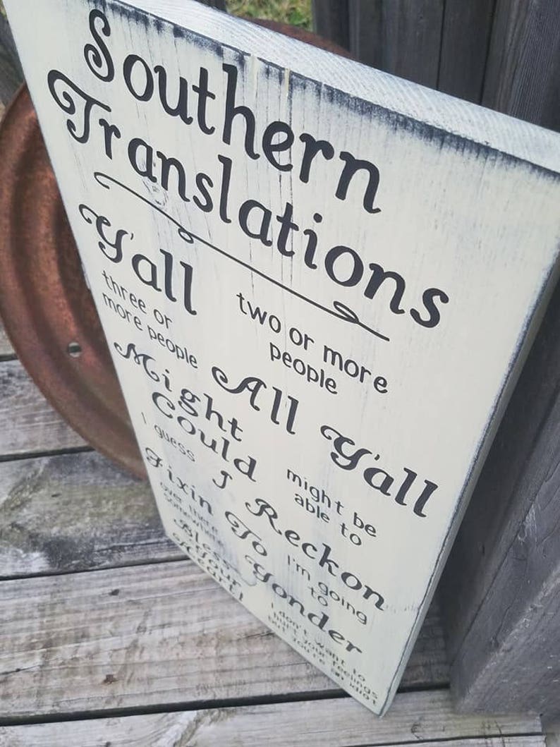 Southern Translation Sign Southern Wall Sign Southern Wall | Etsy