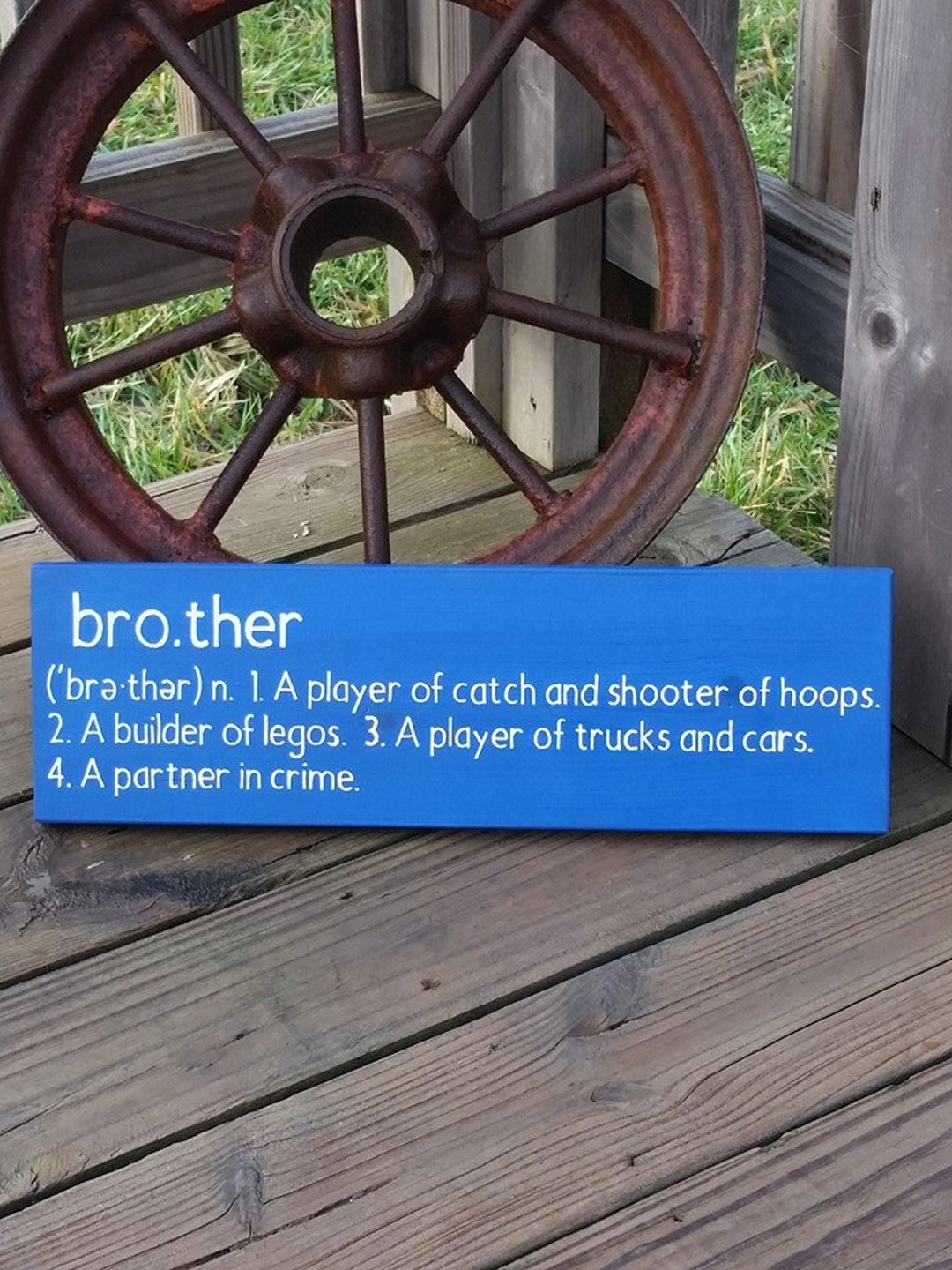 Brother Sign -brother Definition - Nursery Wall Decor - Wall Hanging ...