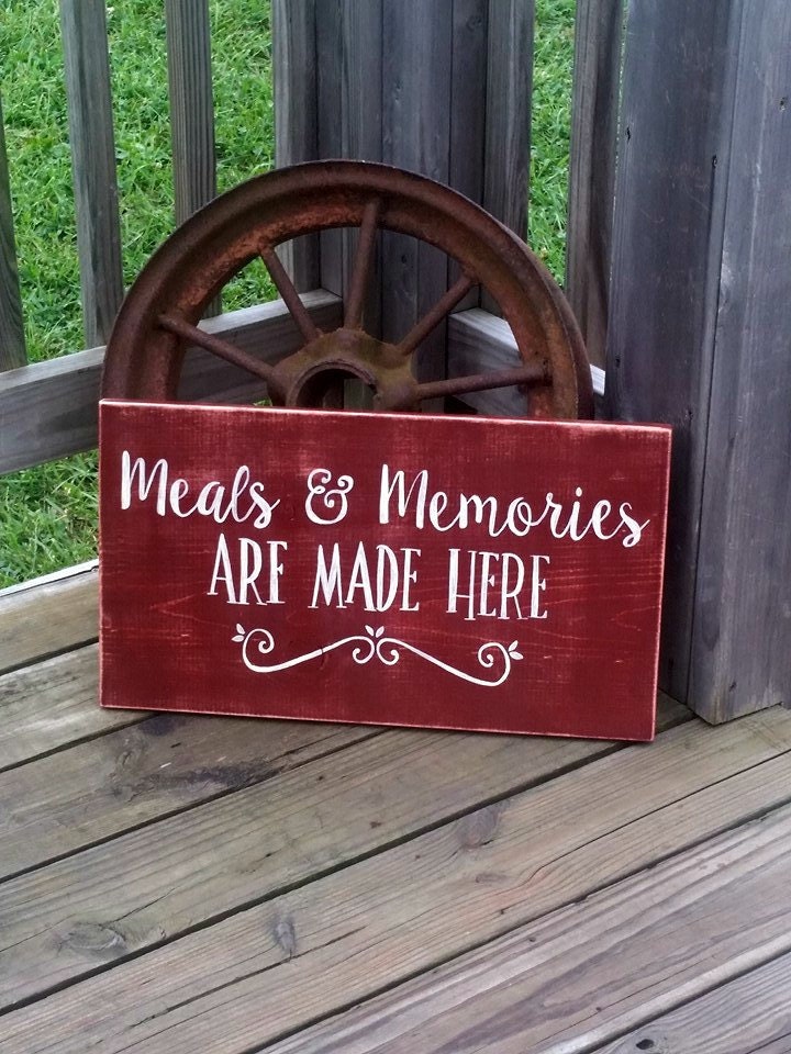 Kitchen Wall Sign Meals and Memories Are Made Here | Etsy