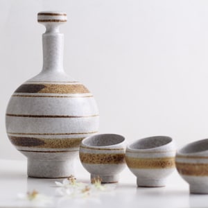 Beautiful Vintage Water Bottle Set / Stoneware Water Bottle / Water ...