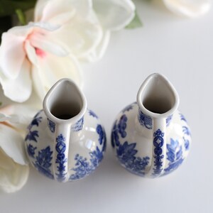 Beautiful Vintage Asian Pitcher / Asian White and Blue Pitcher ...