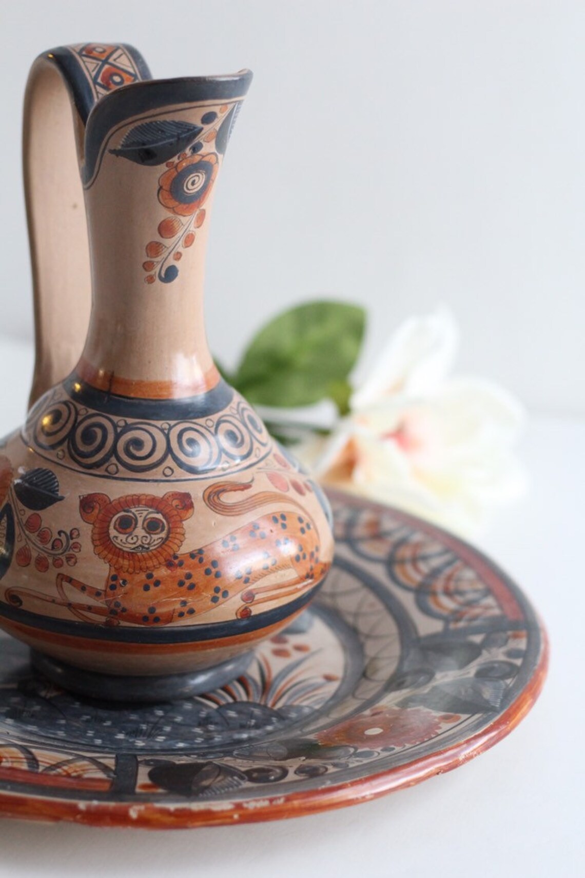 Vintage Mexico Pottery Pitcher / Mexico Pitcher Set / Pitcher - Etsy