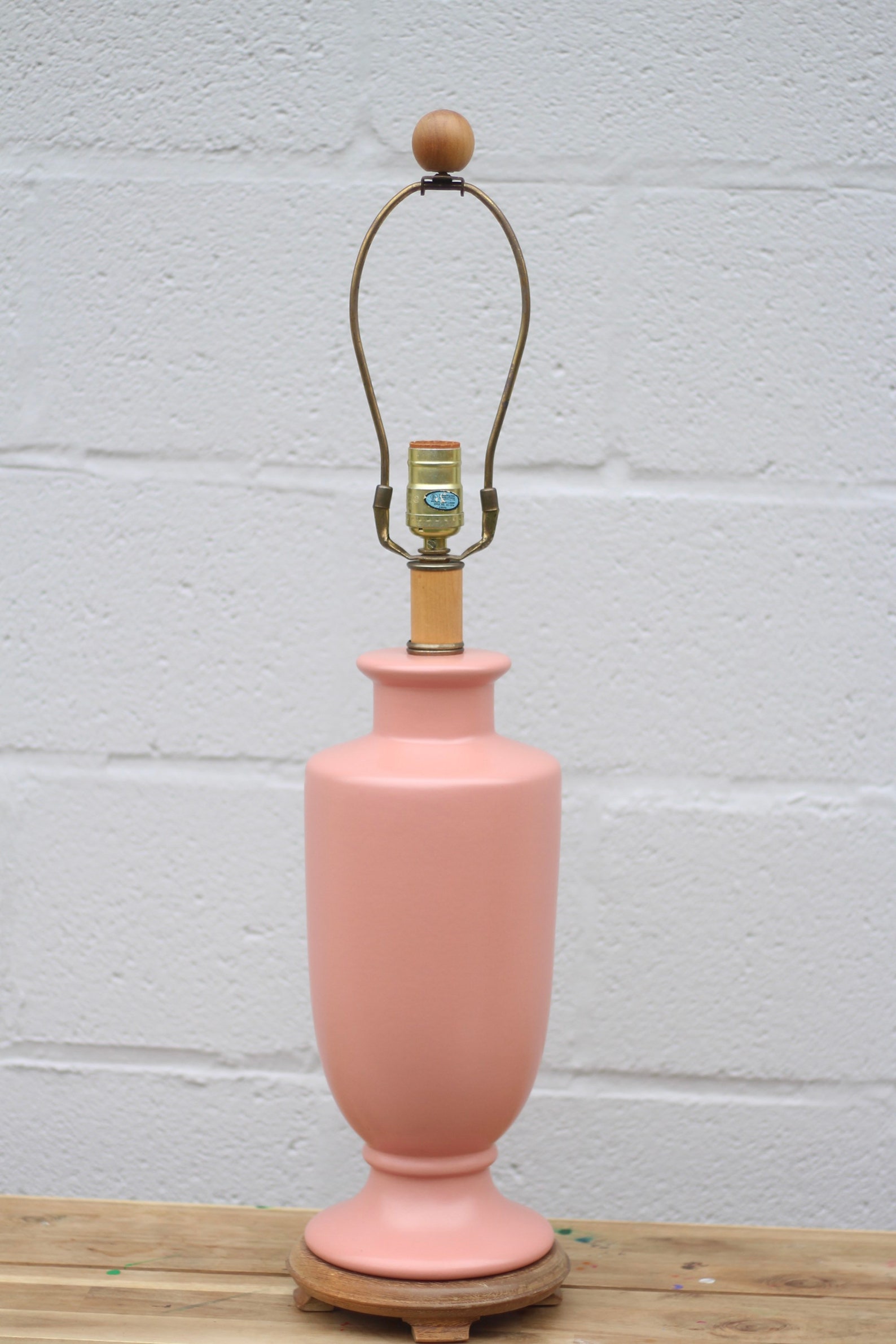 Vintage Mid Century Modern Pink Table Lamp / Lighting / - Etsy