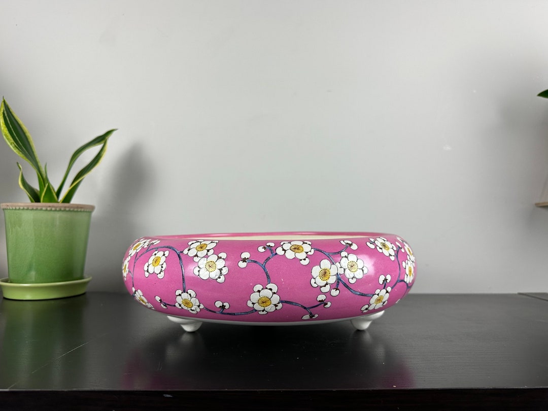 Beautiful Large Japanese Nippon Pink Decoration Bowl / Cherry Blossom ...