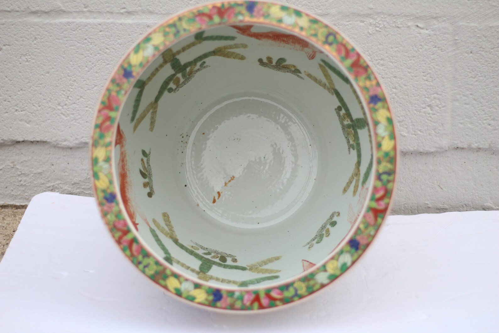 Vintage Chinese Famille Rose Planter / Chinoiserie Fish Bowl / - Etsy