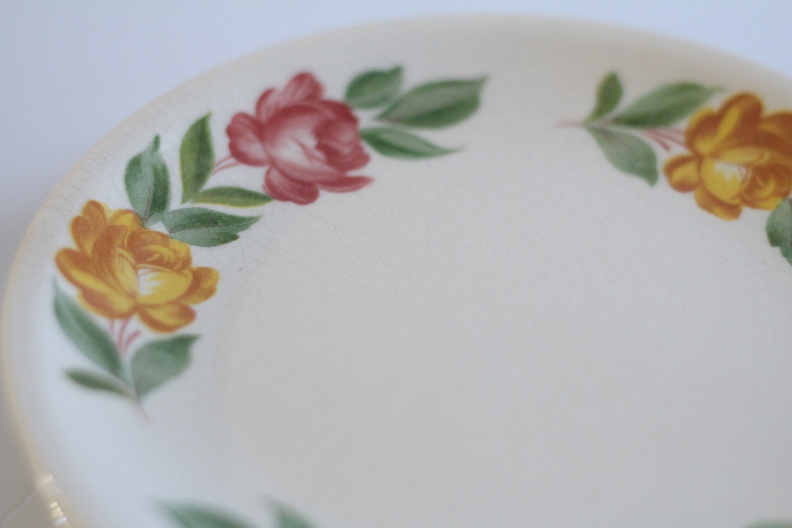 Shenandoah Ware Plates and Bowls/ Pottery Florals Serving Plates and ...