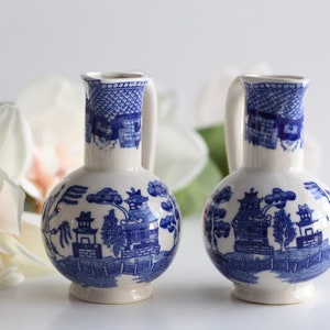 Beautiful Vintage Asian Pitcher / Asian White and Blue Pitcher ...