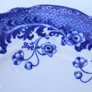 Vintage White and Blue Congo Plate / Dudson, Wilcox&till / Cobalt Blue ...