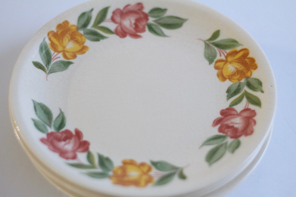 Shenandoah Ware Plates and Bowls/ Pottery Florals Serving Plates and ...