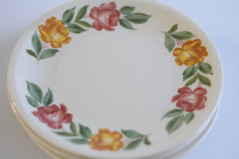 Shenandoah Ware Plates and Bowls/ Pottery Florals Serving Plates and ...