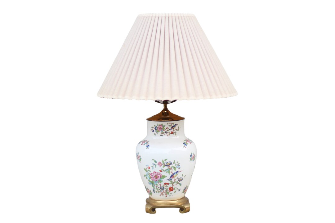 Vintage Chinese Floral Lamp / Chinese Ginger Jar Table Lamp / Vintage ...