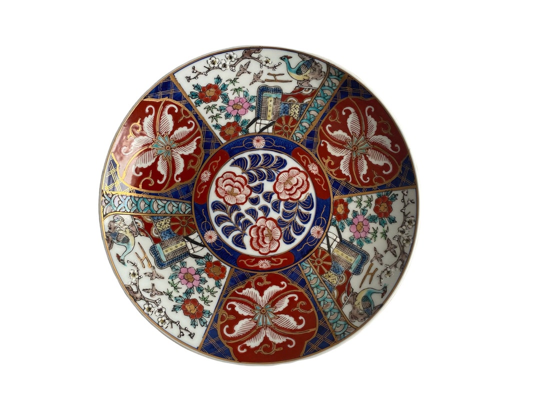 Vintage Japanese Round Platter / Japanese Porcelain Serving Plate - Etsy