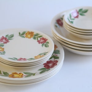 Shenandoah Ware Plates and Bowls/ Pottery Florals Serving Plates and ...