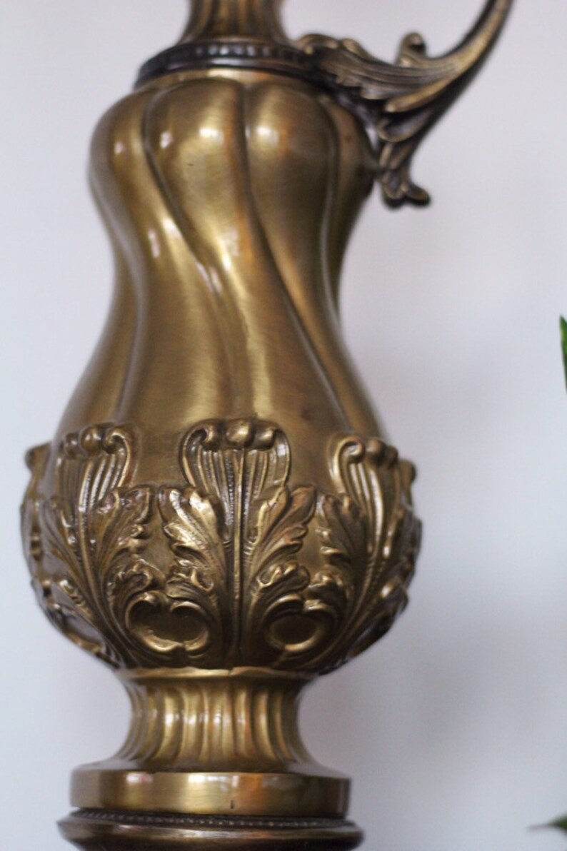 Vintage Brass Table Lamp/ Victorian Pitcher Table Lamp - Etsy