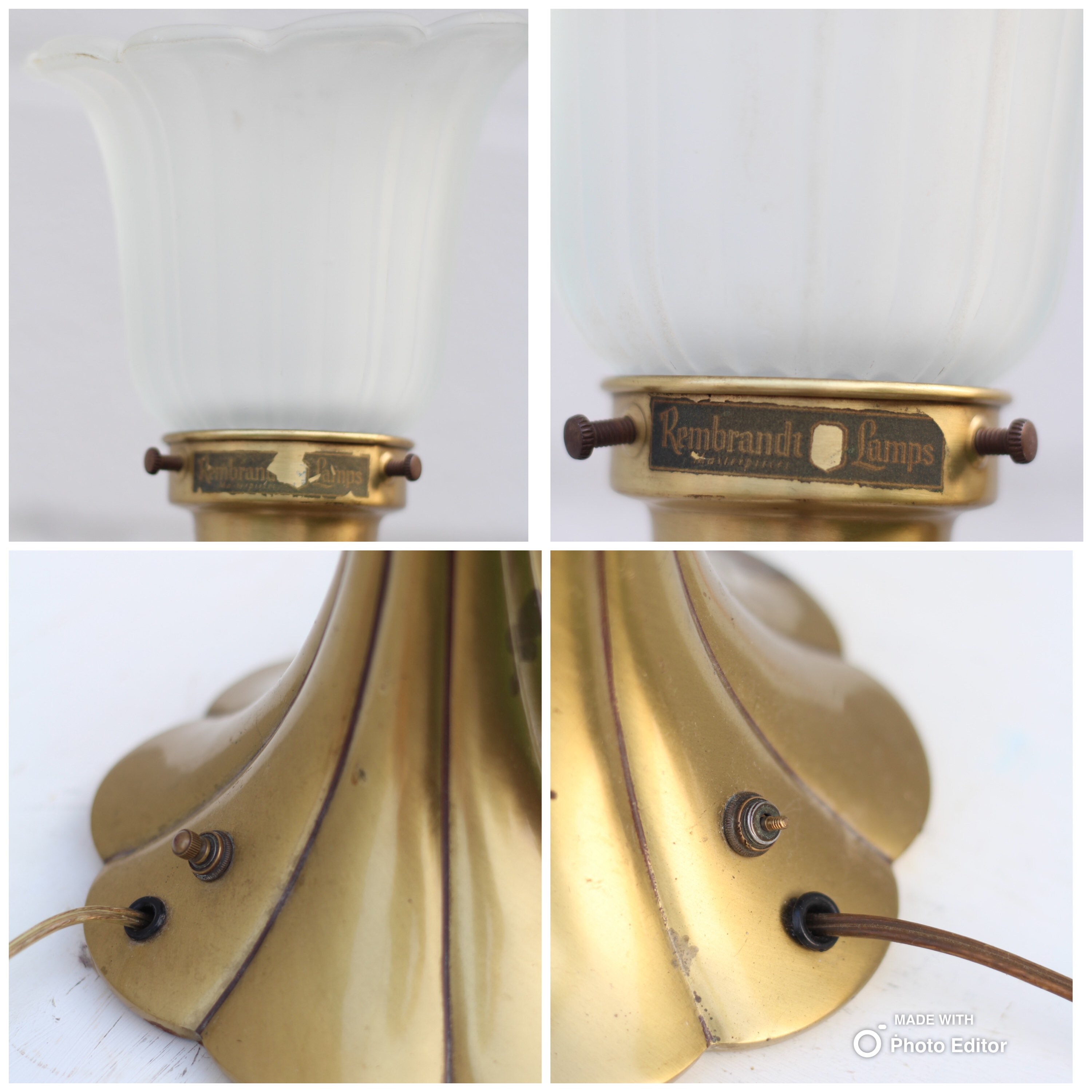 A Pair of Vintage Rembrandt Lamps / Vintage Lighting / Vintage | Etsy