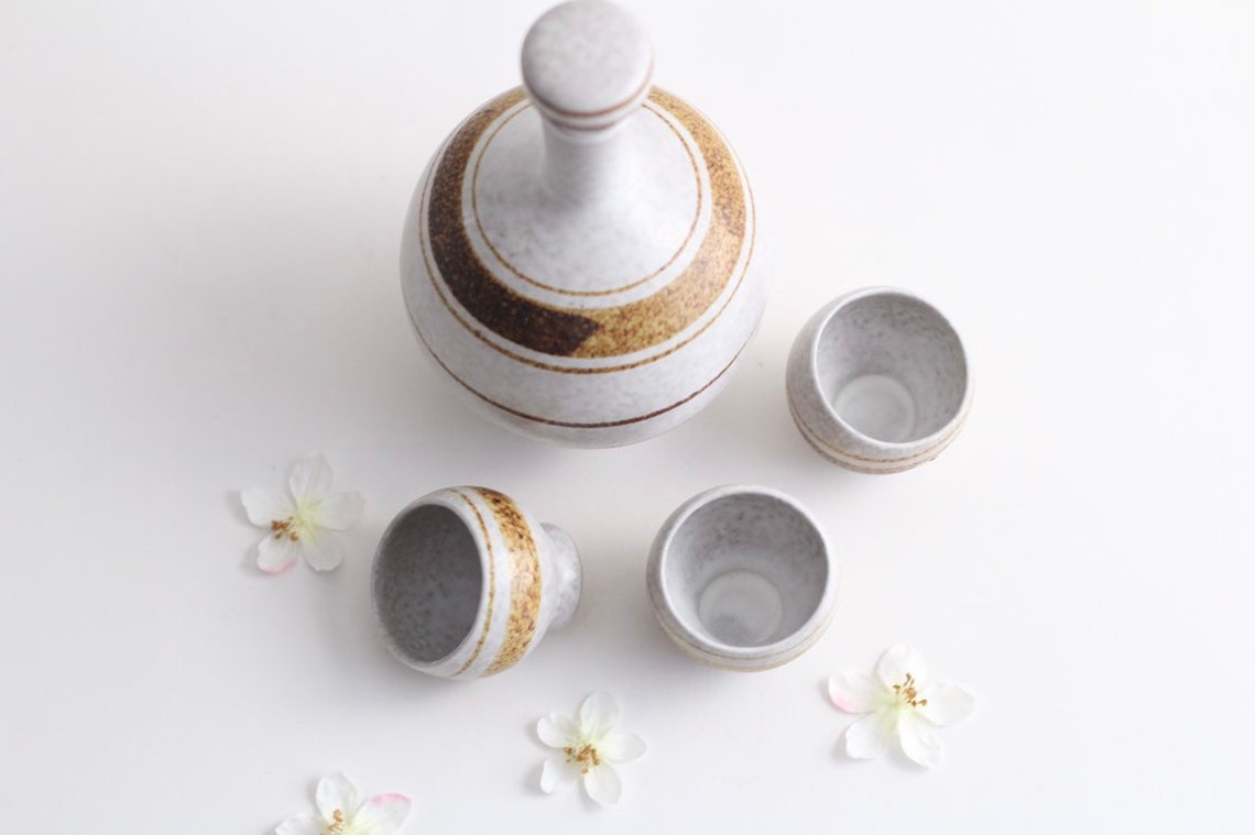 Beautiful Vintage Water Bottle Set / Stoneware Water Bottle / Water ...