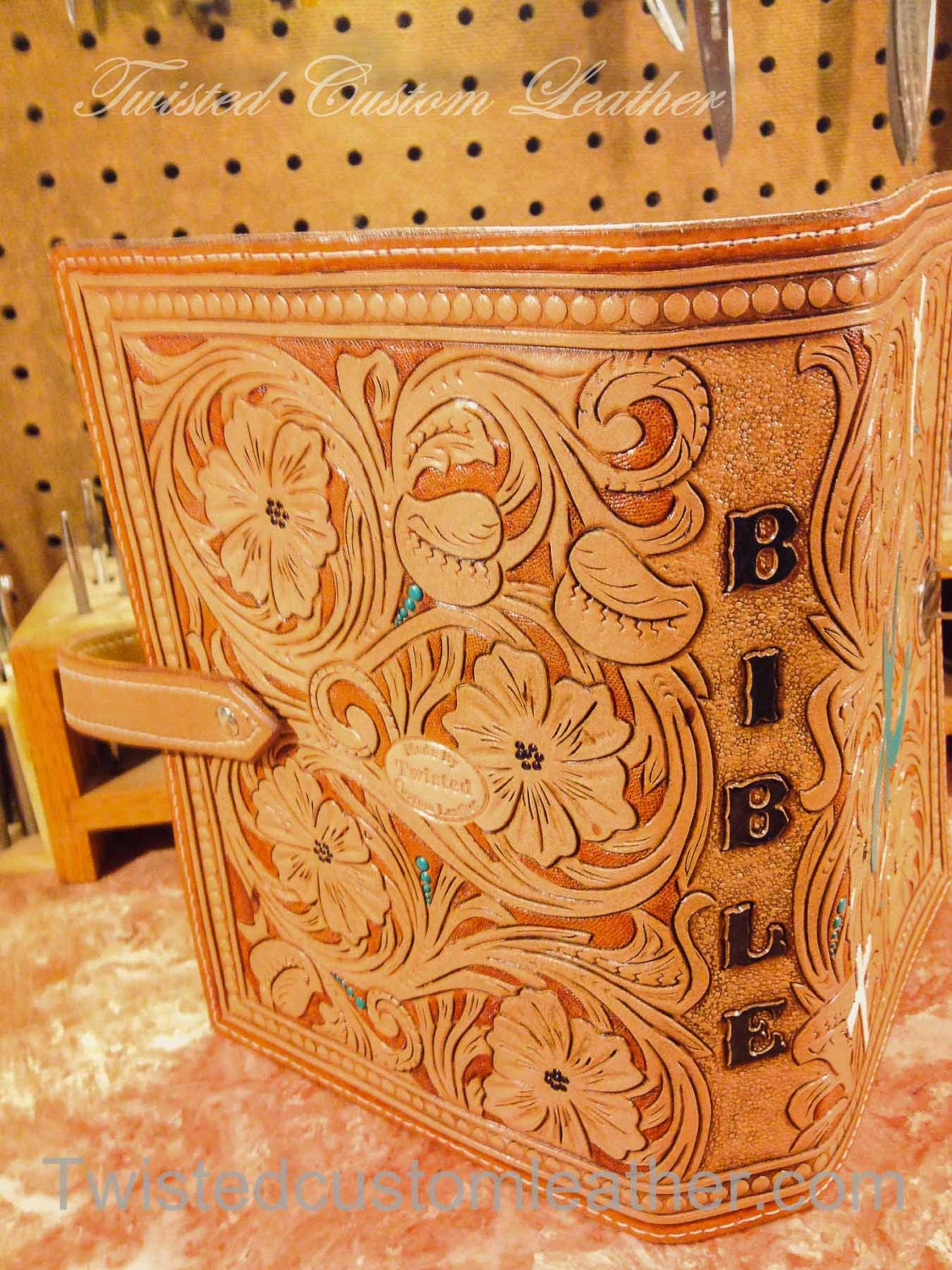 Custom Made Leather Bible Cover - Etsy