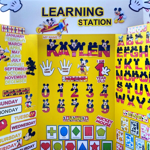 Mickey Mouse Diy Learning Board - Etsy