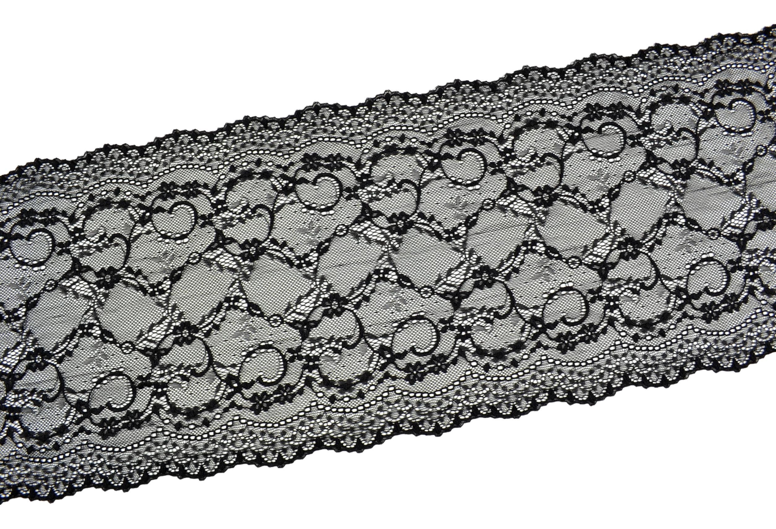 Scrapbooking Black stretch lace GLAMOR lace lace trim 2658 ...