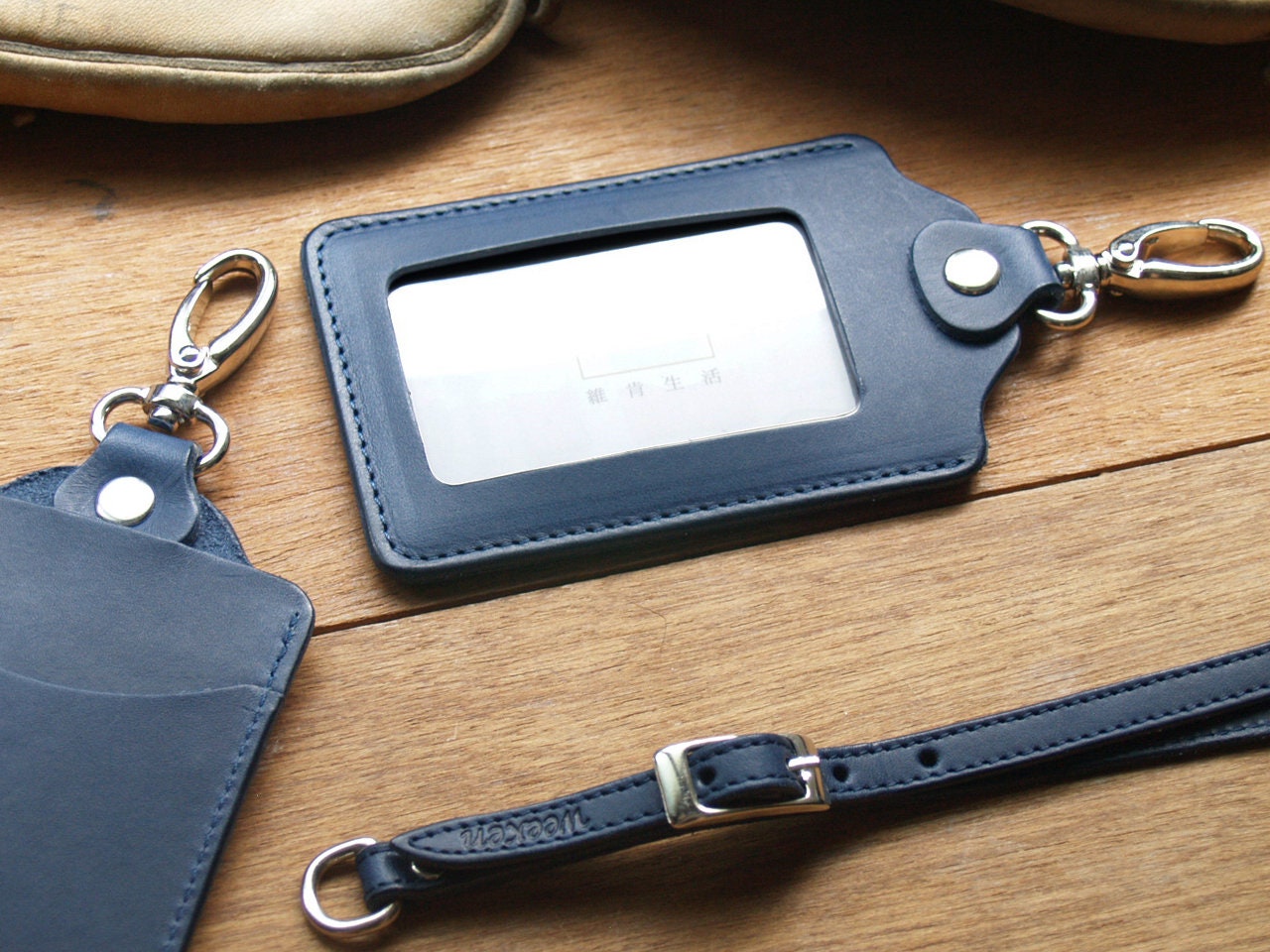 Leather ID Holder With Lanyard, Leather ID Card Holders, Leather ID ...