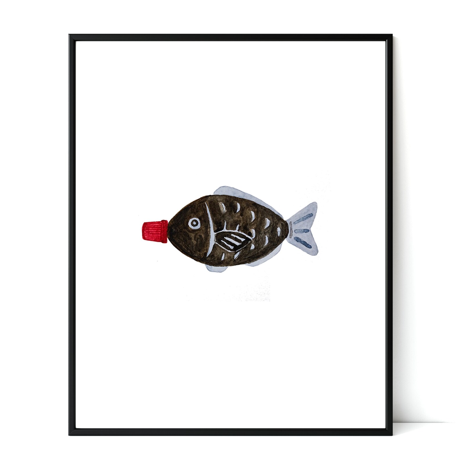Soy Sauce Fish Watercolor Print, Kitchen Art Print, Sushi Art Print - Etsy
