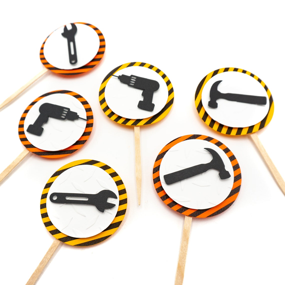 Construction Hand Tool Cupcake Toppers - Etsy