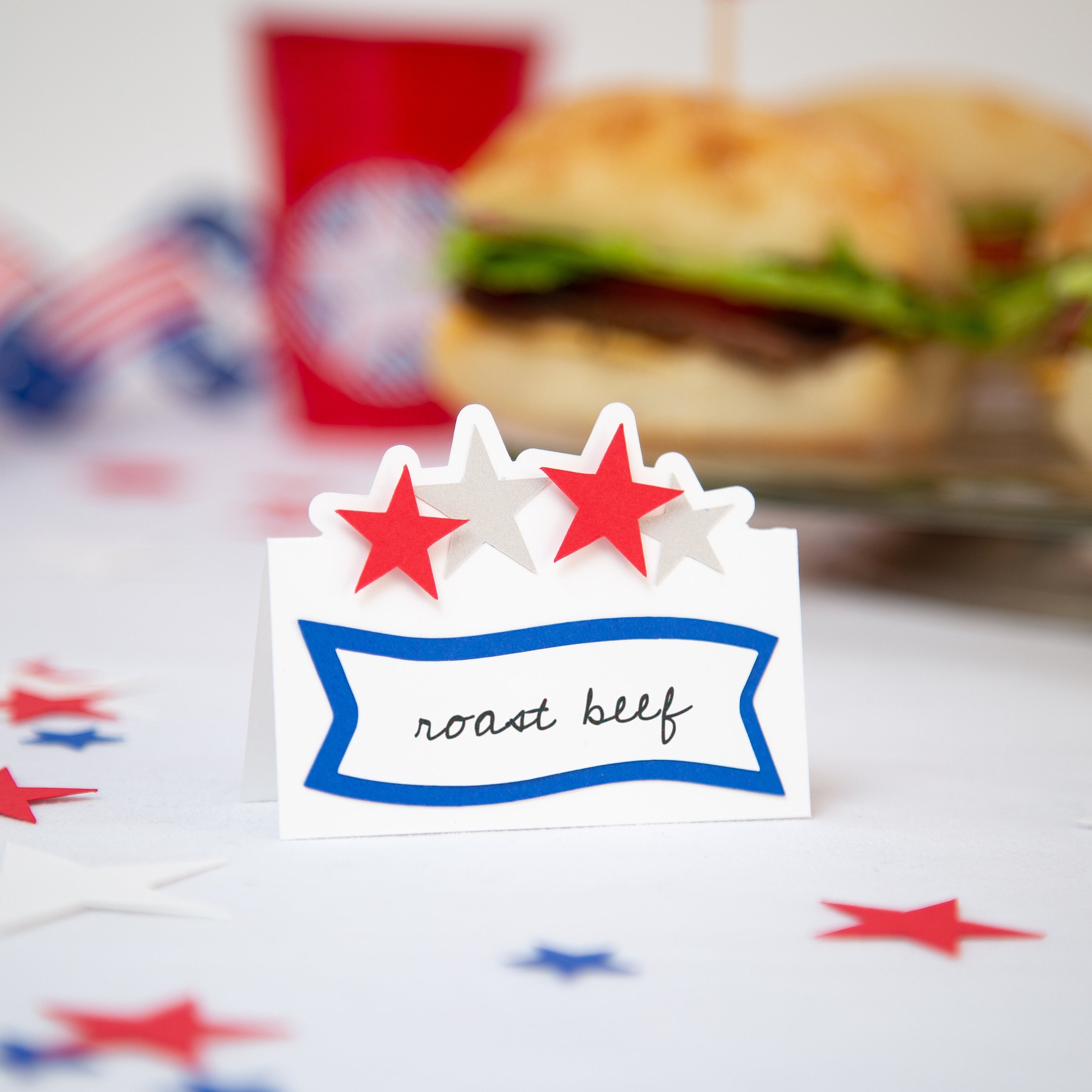 Patriotic Buffet Labels / Place Cards - Etsy