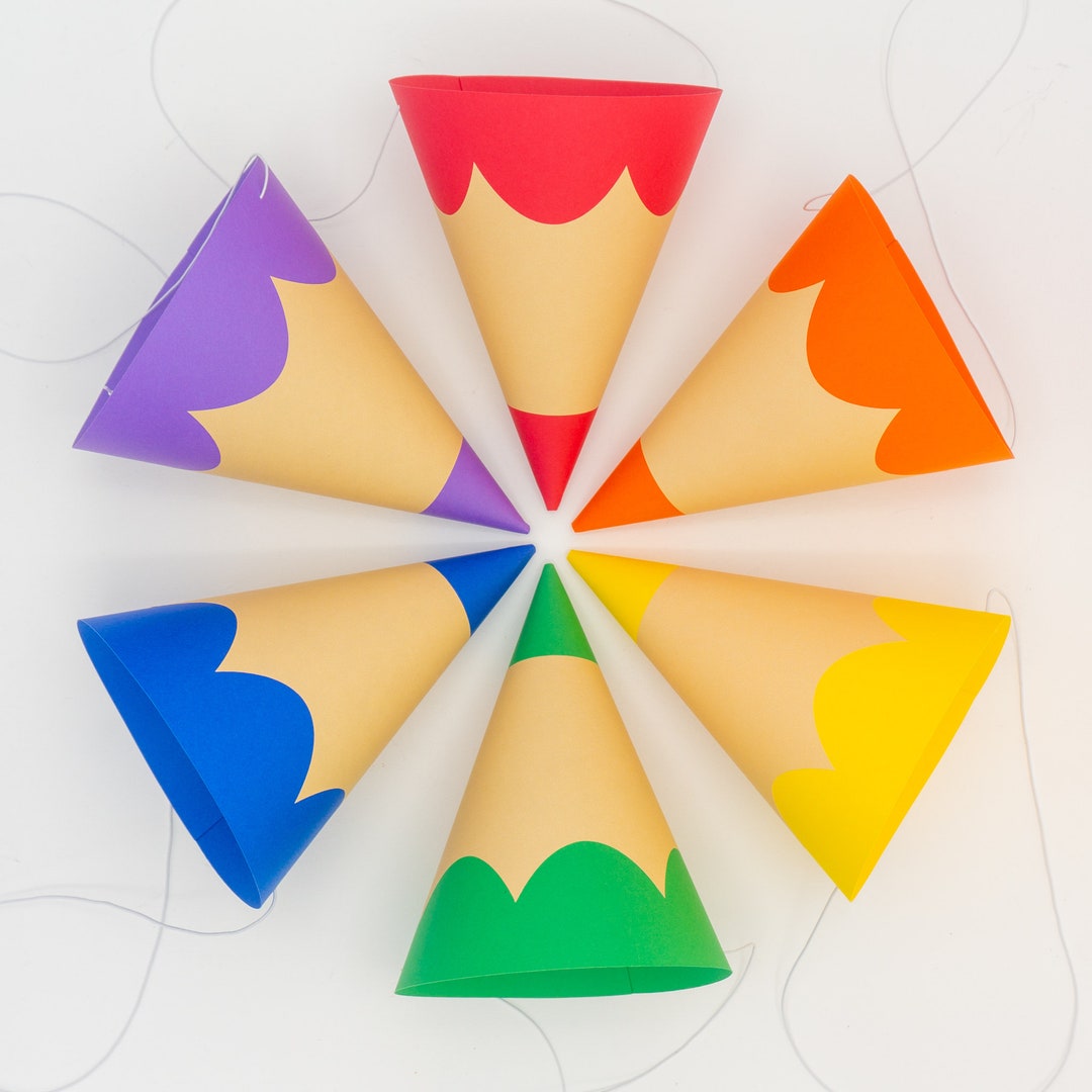 Colored Pencil Party Hats - Etsy