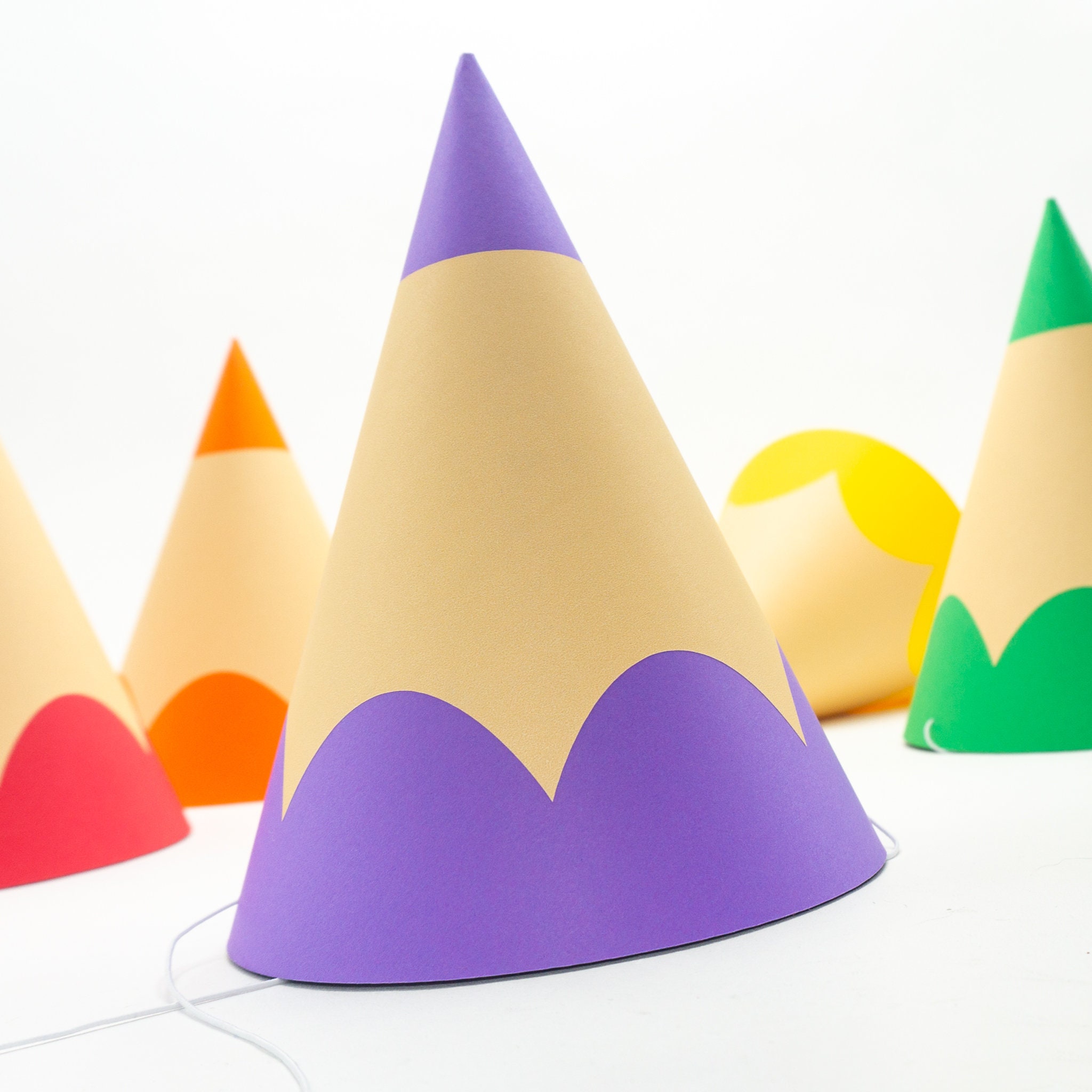 Colored Pencil Party Hats - Etsy