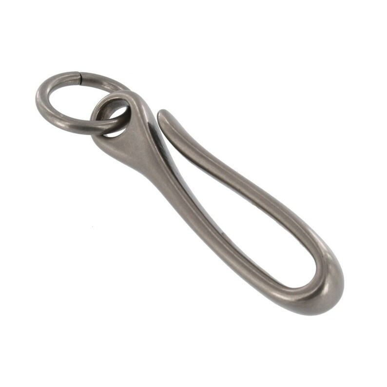 B7498 Nickel Matte, Fish Hook Key Chain, Solid Brass-ll - Etsy