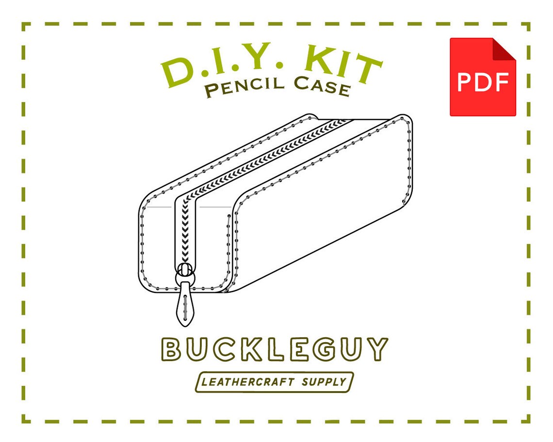 Pencil Case Leather Pattern, PDF Template - Etsy