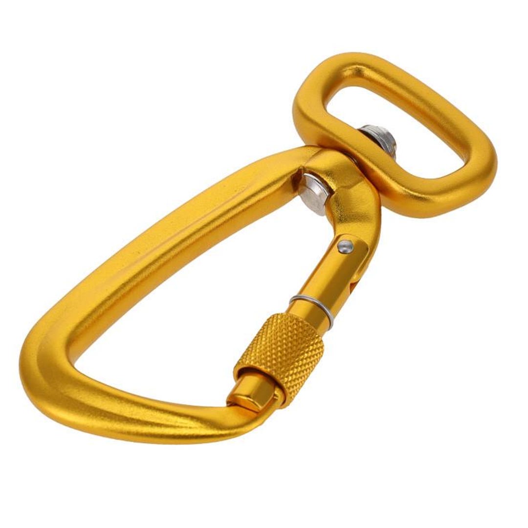 C5810 Gold Semi-matte, Screw Lock Swivel Carabiner, Aluminum - Etsy