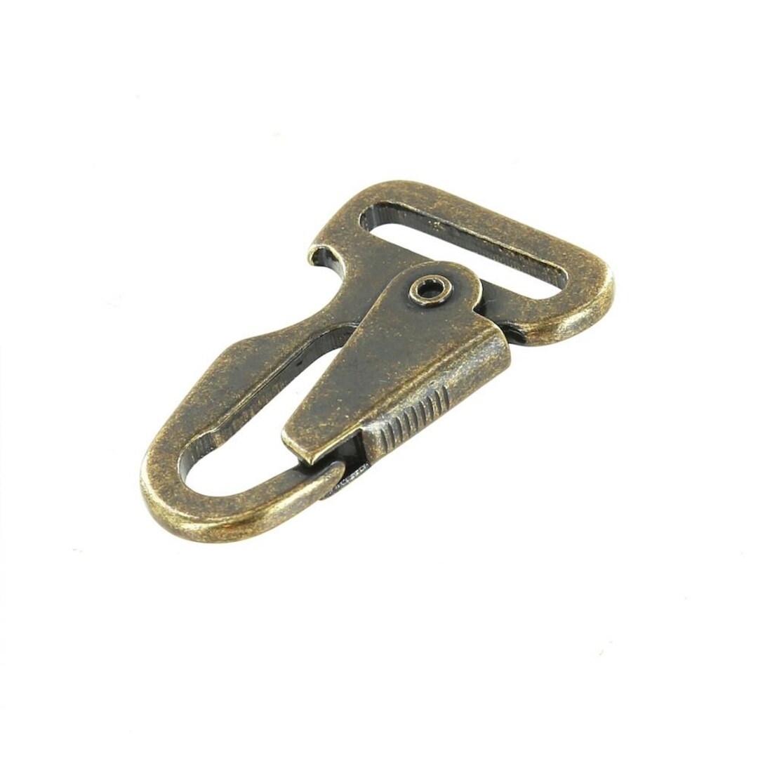 B8777 1" Antique Brass, Sling Lever Snap W/ Bottle Opener, Solid Iron ...