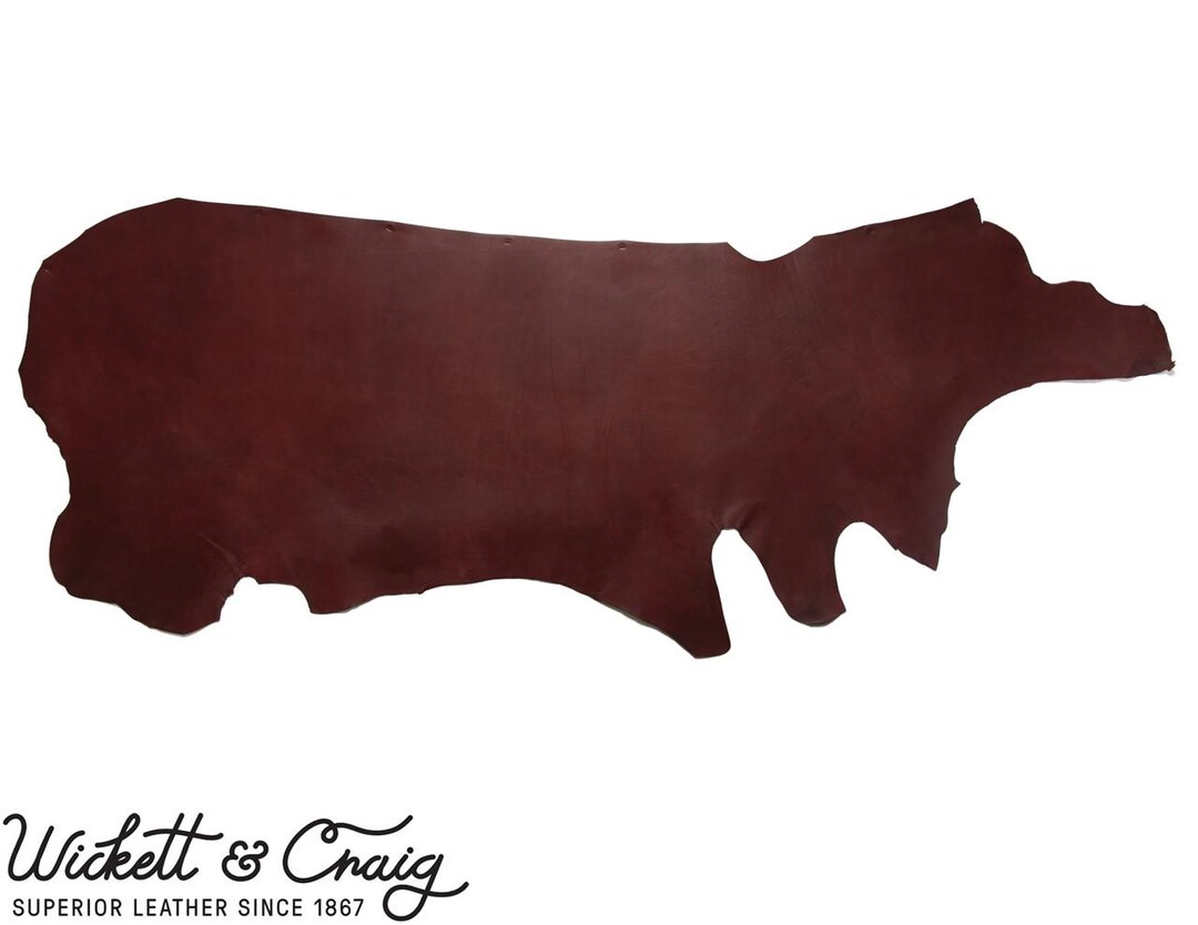 Wickett & Craig English Bridle Leather, 4.5/5oz, Side, Burgundy ...