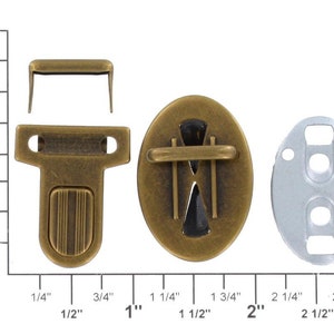 T3016 Antique Brass, Tuck Lock, Solid Brass-ll - Etsy