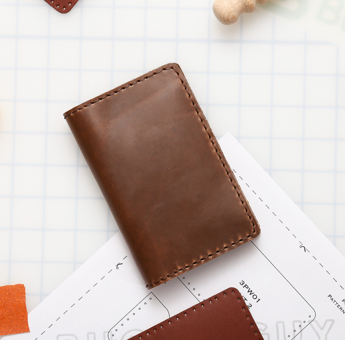 Passport Case Leather Pattern PDF Template | Etsy