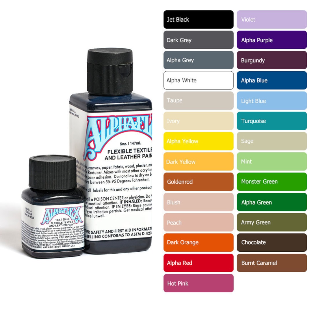 Alpha 6, Alphaflex Leather Paint, Multiple Colors & Sizes - Etsy