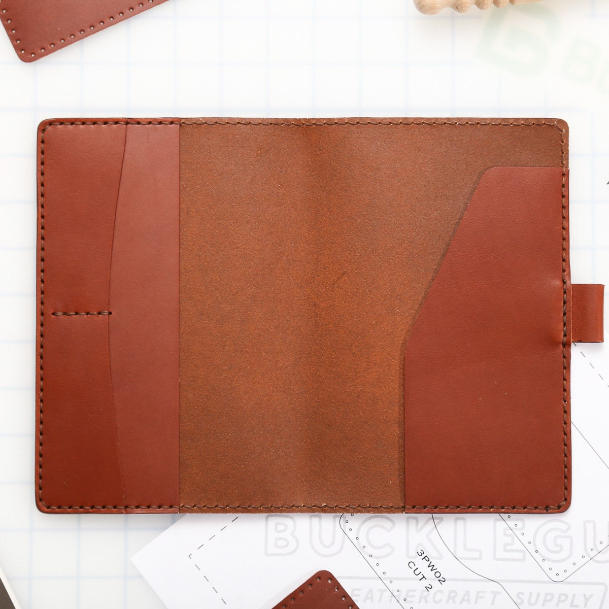 Large Journal Cover Leather Pattern, PDF Template - Etsy