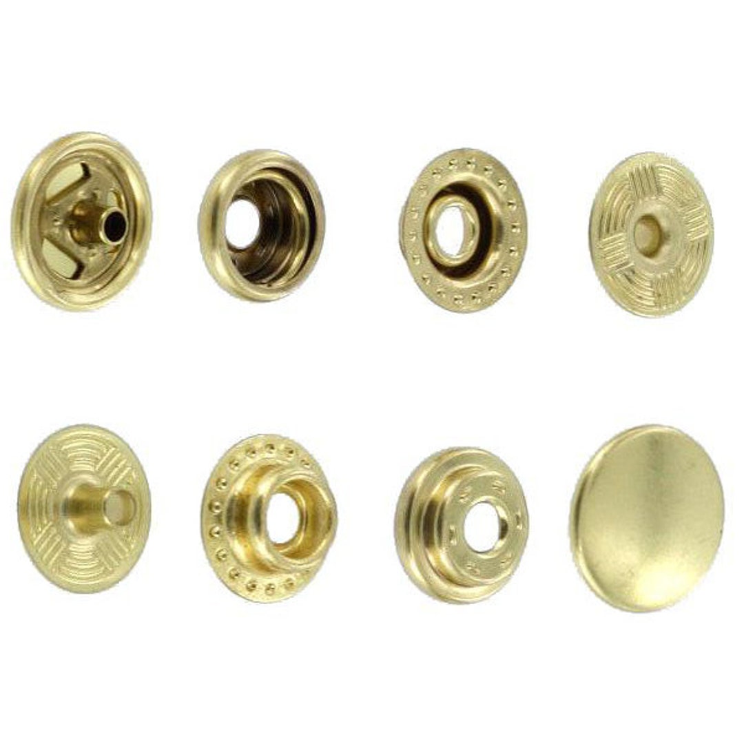 SN127B50-SP Snap Button, Cap 12.7mm, Short Post, Ring Socket, Natural ...