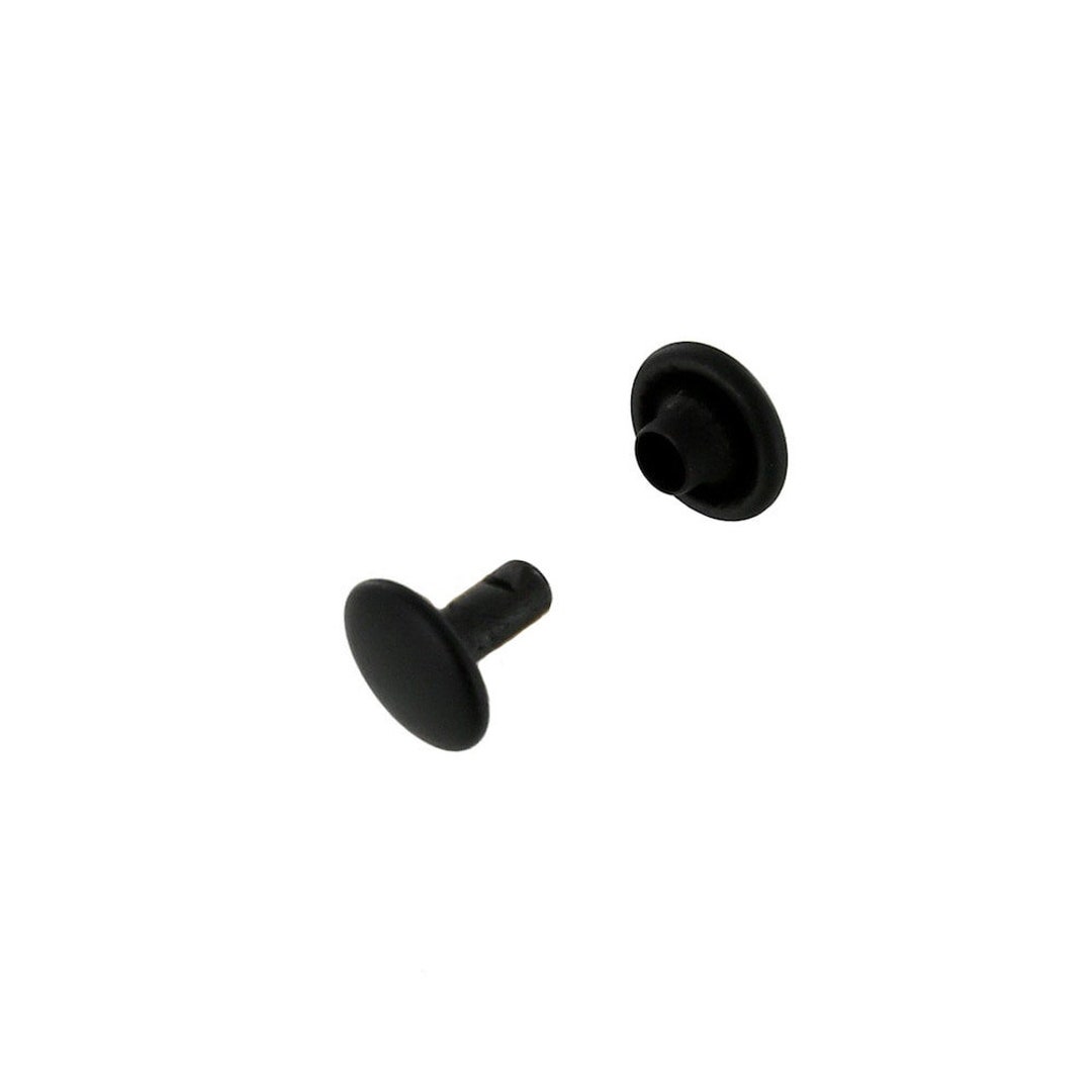 RV9279 Double Cap Rivet, Cap 9.2mm, Post 7.9mm, Black Matte, Solid ...