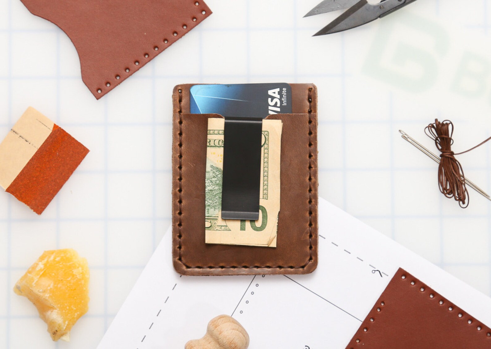 Money Clip Wallet Acrylic Template - Etsy