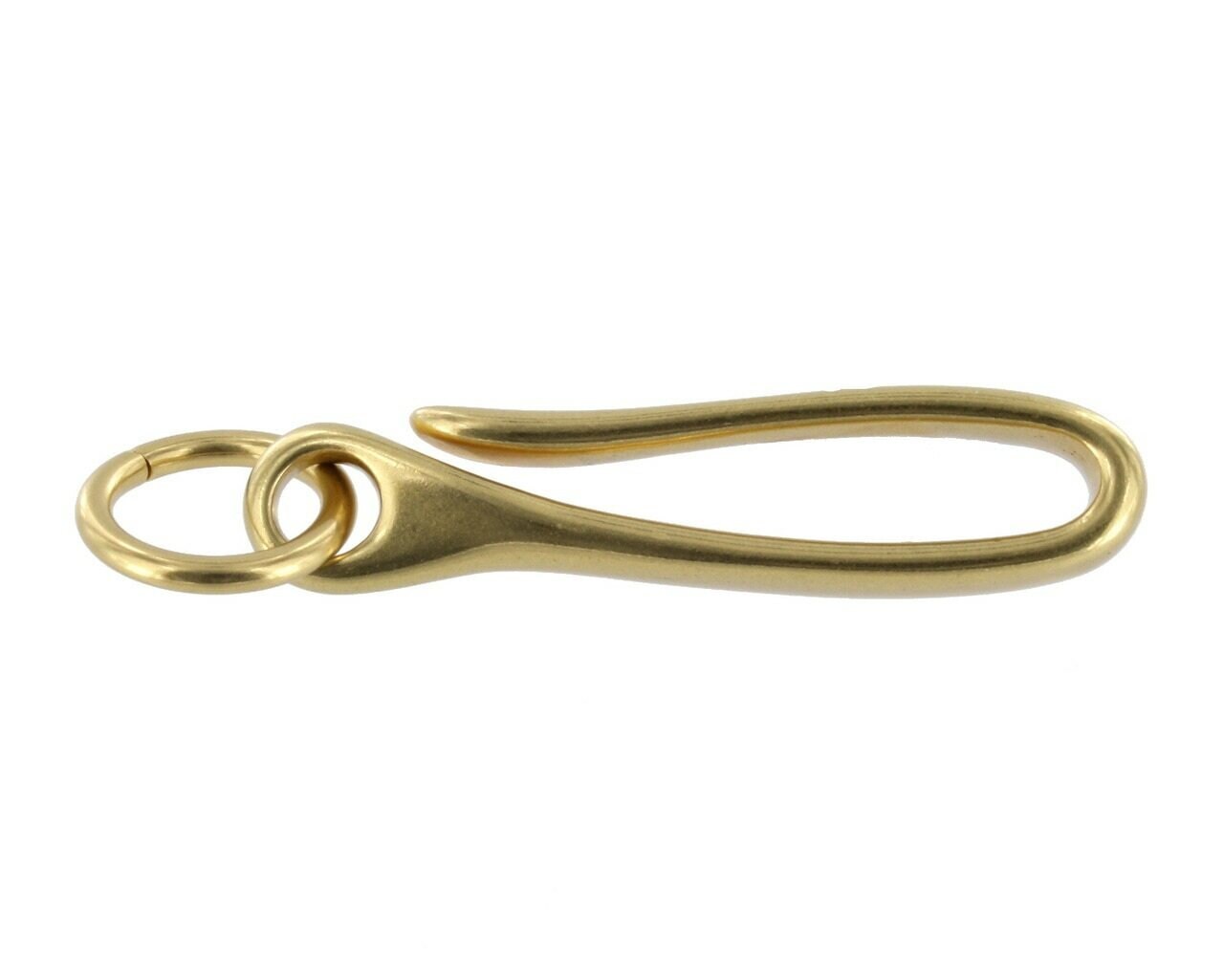 B7498 Natural Brass, Fish Hook Key Chain, Solid Brass-ll - Etsy